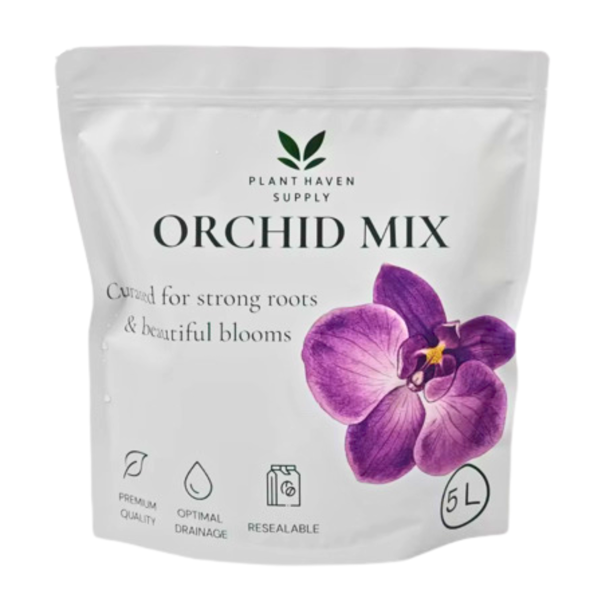 Plant Haven Supply Orchid Mix | Orchid Bark Perlite Sphagnum and Charcoal